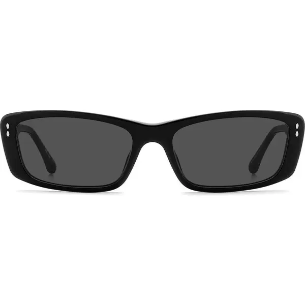 Isabel Marant 57mm Rectangular Sunglasses - Black/grey