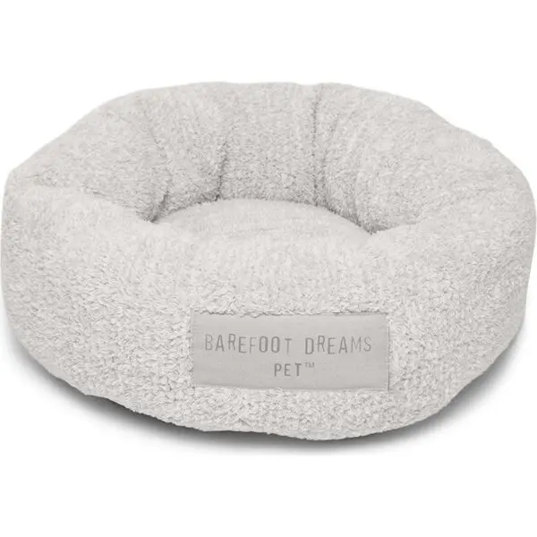 Barefoot Dreams Cozychic® Round Pet Bed - Pearl-silver