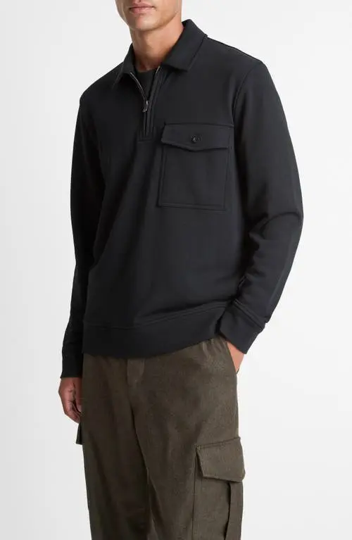 Vince French Terry Quarter Zip Pullover