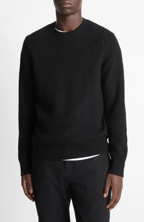 Vince Shaker Stitch Wool & Cashmere Crewneck Sweater
