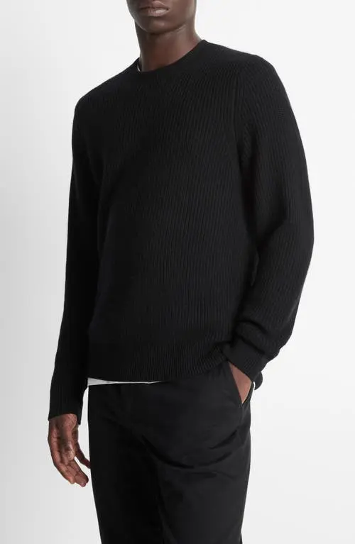 Vince Shaker Stitch Wool & Cashmere Crewneck Sweater