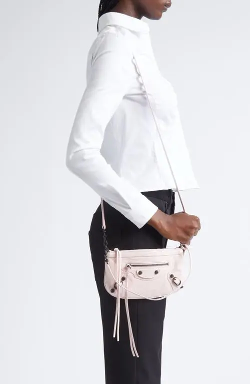 Balenciaga Le City Leather Pouch On A Strap - Petal Pink