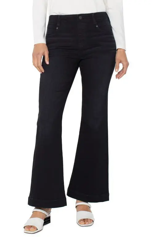 LIVERPOOL Gia Glider Pull-on High-waist Flare Jeans - Apollo