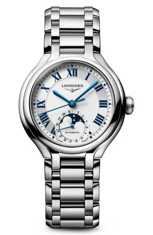 LONGINES Primaluna Moonphase Bracelet Watch - Silver