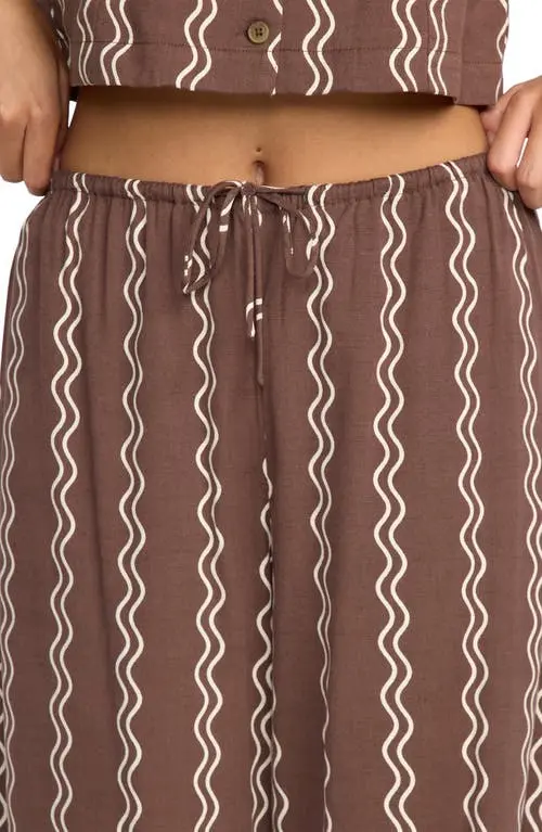 BILLABONG Another Wave Drawstring Cotton Blend Pants - Espresso Brown