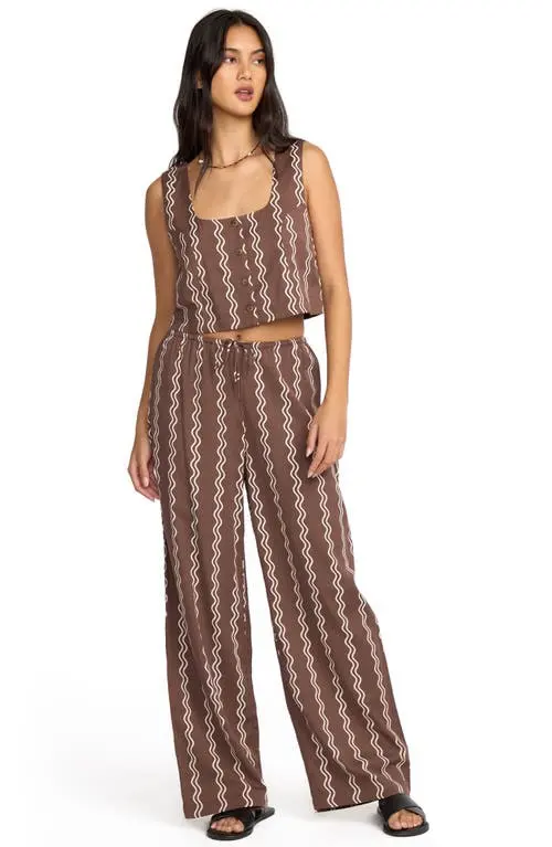 BILLABONG Another Wave Drawstring Cotton Blend Pants - Espresso Brown