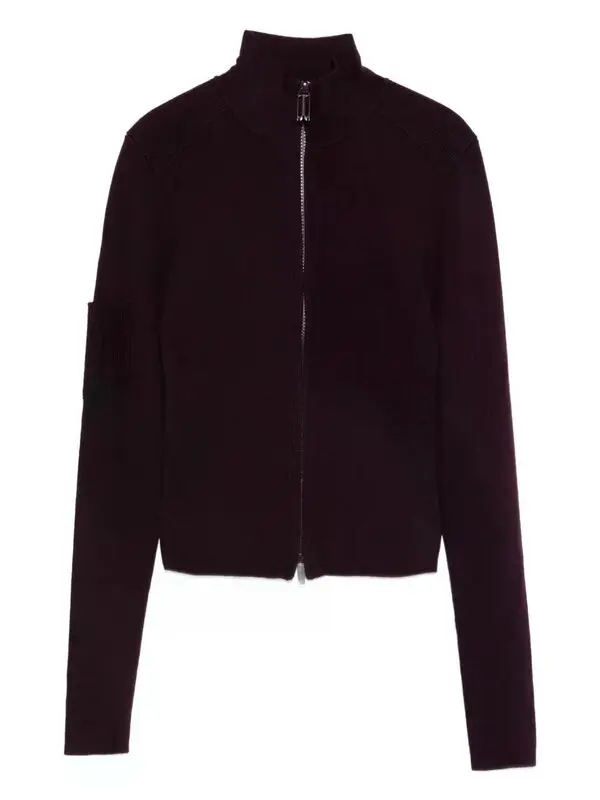 Victoria Beckham High-neck Zip-front Cardigan