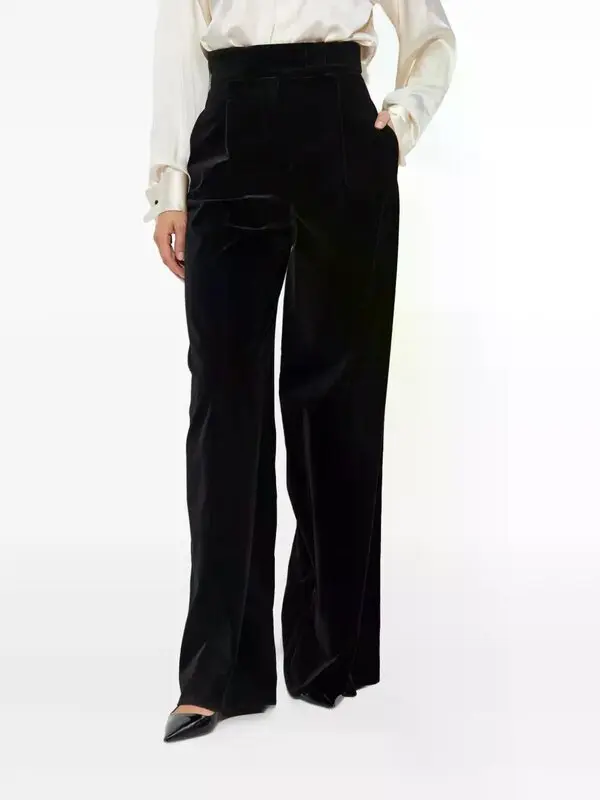 Max Mara Pleated Velvet Trousers