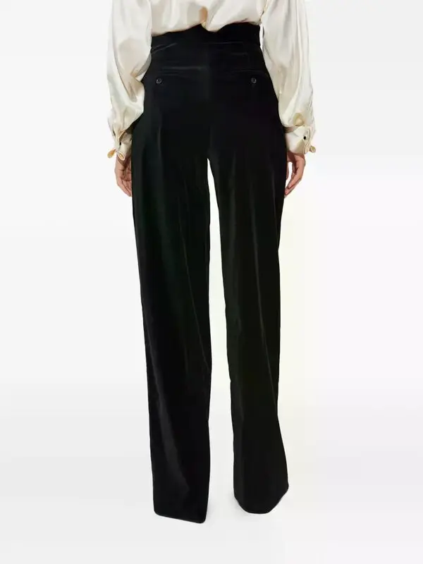 Max Mara Pleated Velvet Trousers