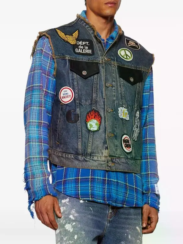 GALLERY DEPT. Embroidered Patches Denim Vest