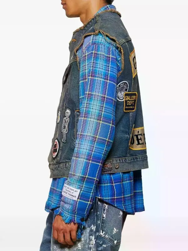 GALLERY DEPT. Embroidered Patches Denim Vest