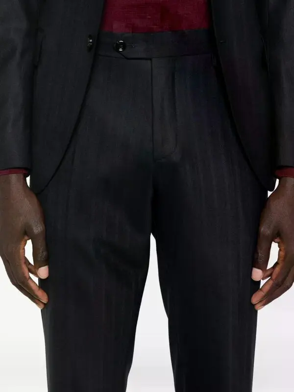 LARDINI Pinstripe Cotton Suit - Blue