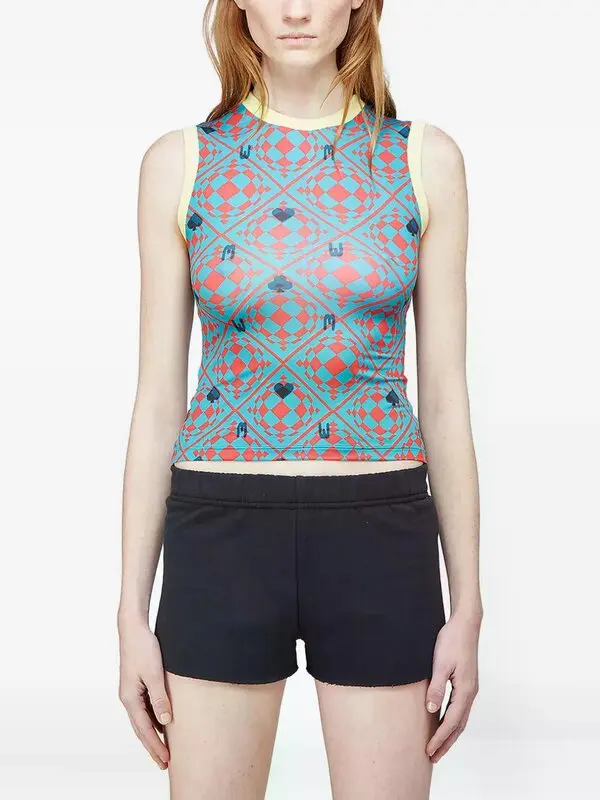 MAISIE WILEN Sleeveless Geometric Pattern Top