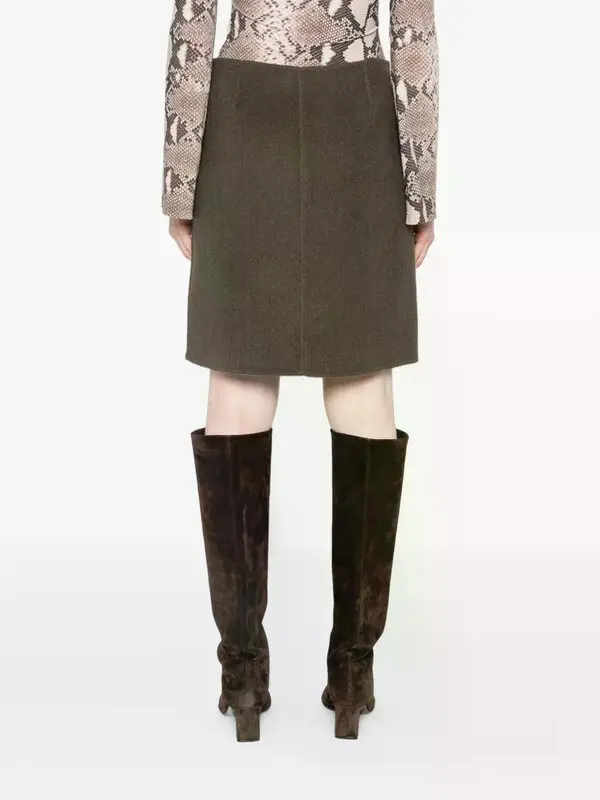P.a.r.o.s.h Wool A-line Mini Skirt