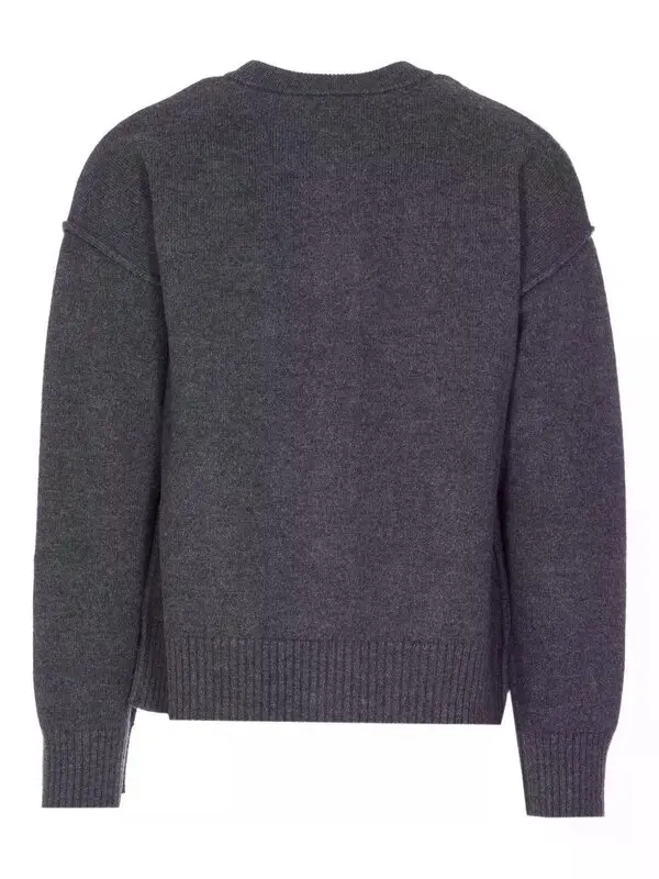 AMI Paris De Coeur Wool Cardigan