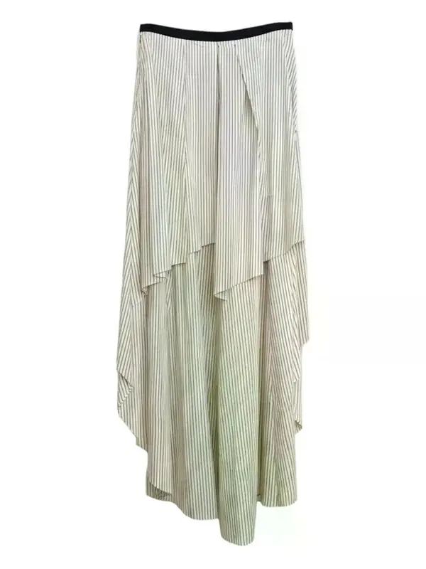 Brunello Cucinelli Striped Asymmetric Skirt