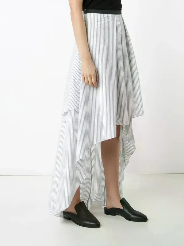 Brunello Cucinelli Striped Asymmetric Skirt