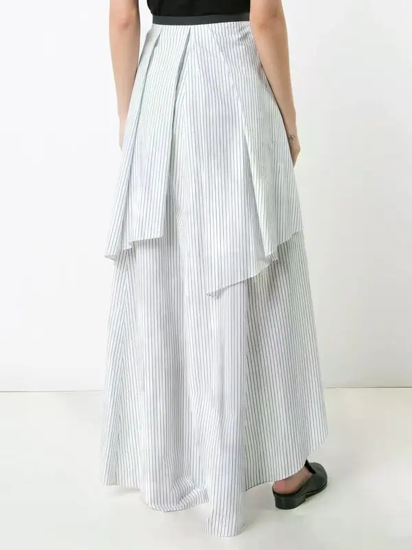 Brunello Cucinelli Striped Asymmetric Skirt