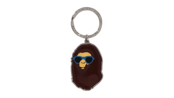 A BATHING APE Resort Ape Head Metal Keychain