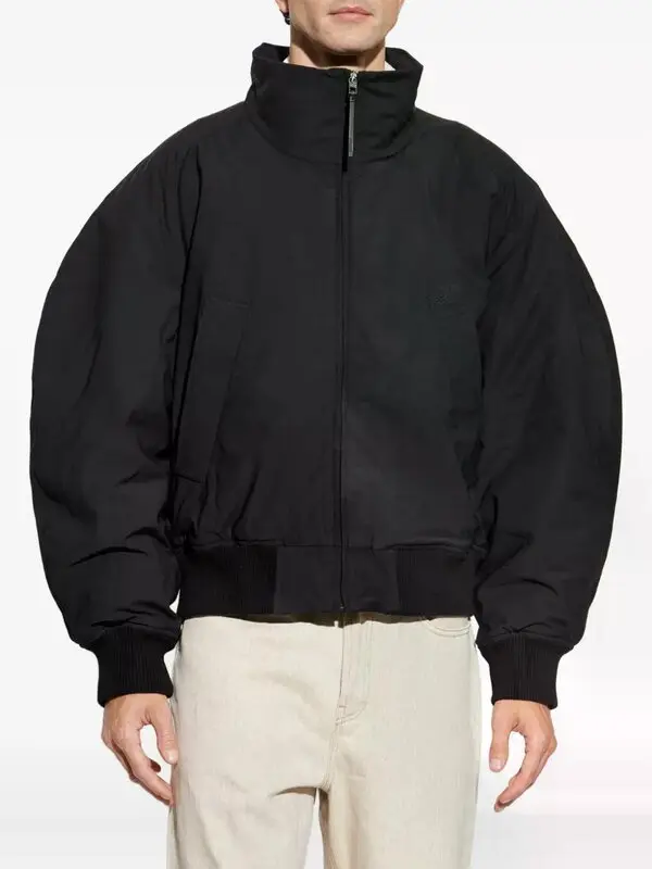 Jacquemus Padded Bomber Jacket With Leather Zip Puller