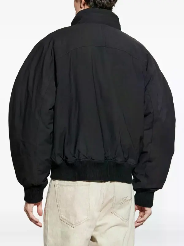 Jacquemus Padded Bomber Jacket With Leather Zip Puller