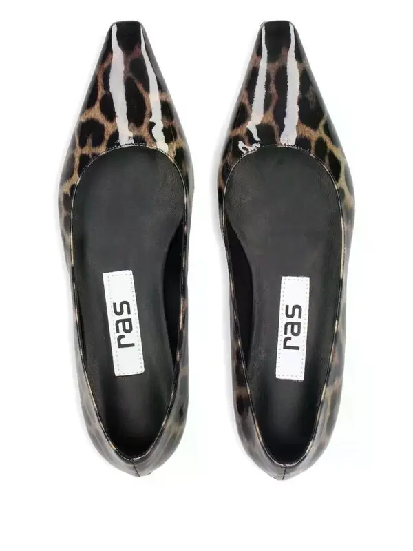 RAS Leopard-print Pointed-toe Pumps