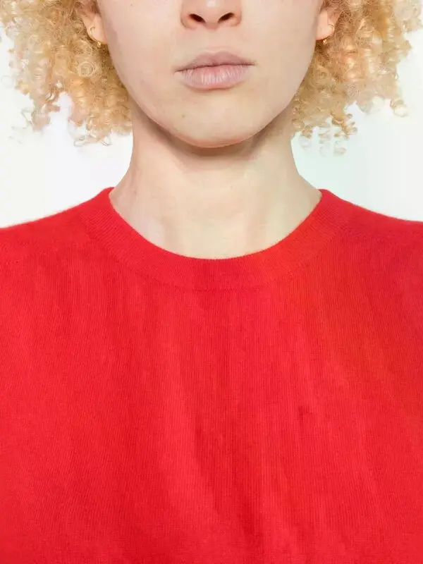 Arch4 Sleeveless Round Neck Top - Red