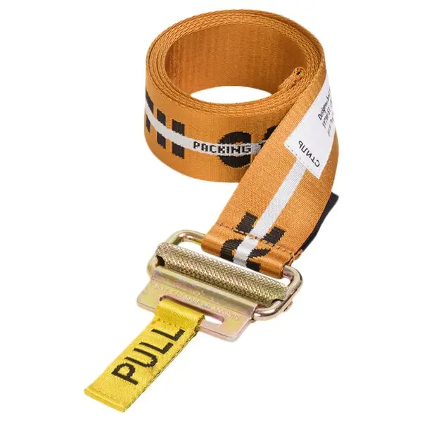 Heron Preston Jacquard Tape Belt - Orange/black