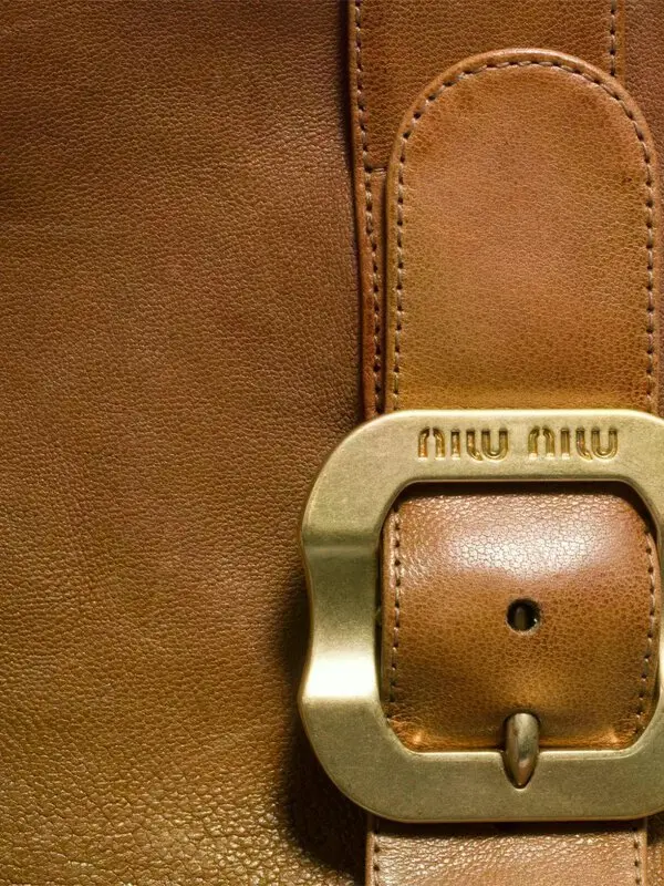 Miu Miu Nappa Leather Knee-high Boots With Buckle Detail