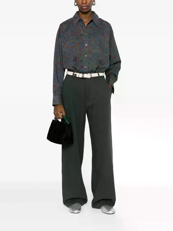 6397 Pleated Straight Leg Pants