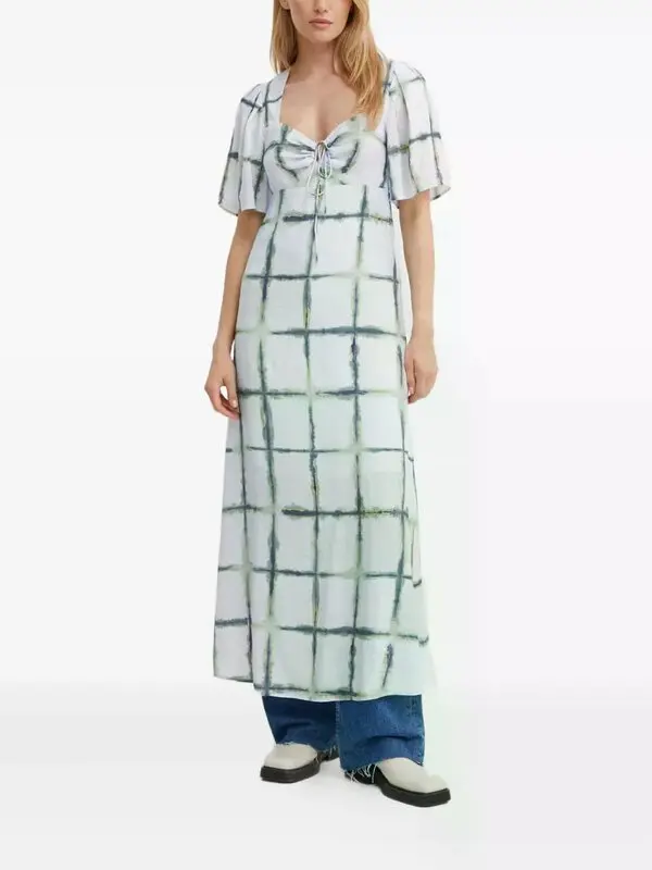 Munthe Grid-print Maxi Dress