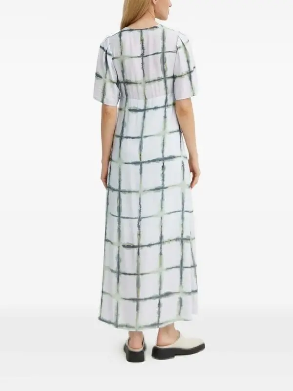 Munthe Grid-print Maxi Dress