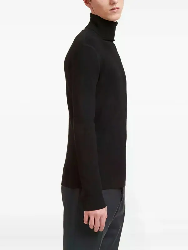 AIEZEN Turtleneck Knitted Sweater - Black