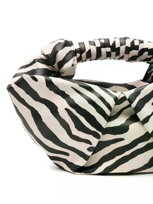 SIMONMILLER Zebra-print Knotted Bucket Bag