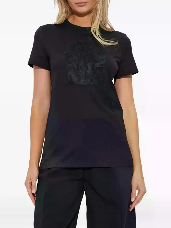 Max Mara Bravo Logo-embroidered T-shirt - Black