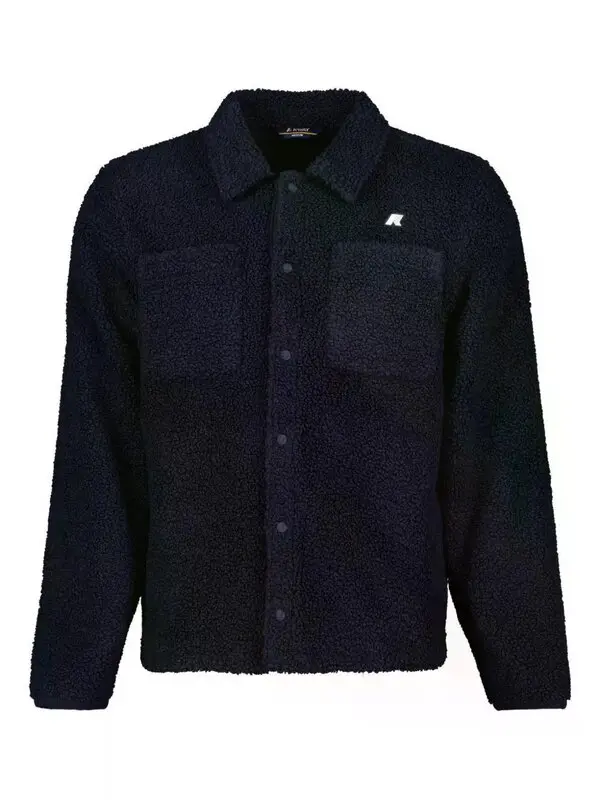 K-WAY Fleece-texture Patch-pocket Shirt Jacket