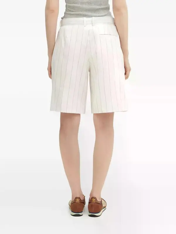 Adidas Pinstriped High-waisted Shorts