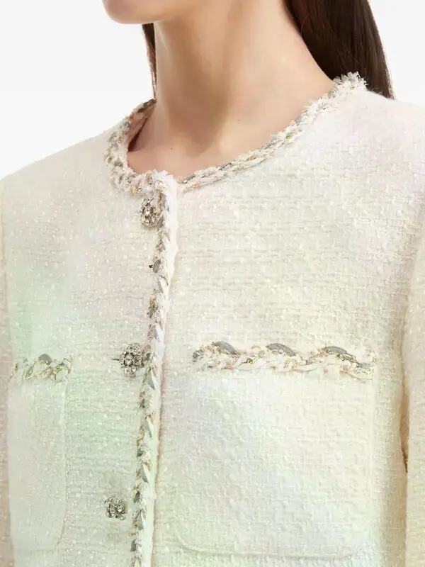 B+AB - Braided-Trim Tweed Jacket