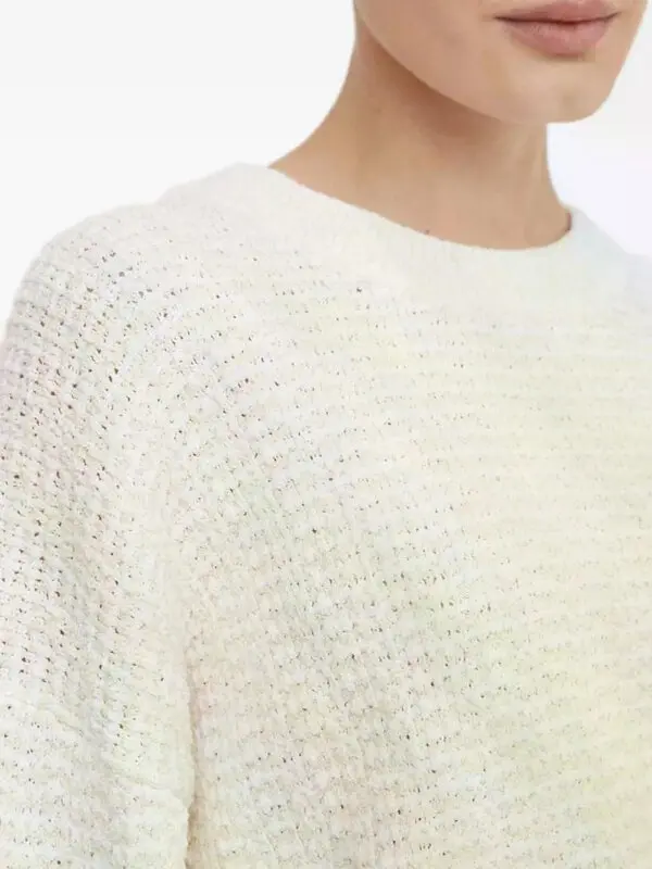 A.L.C. Textured Round-neck Cropped Sweater