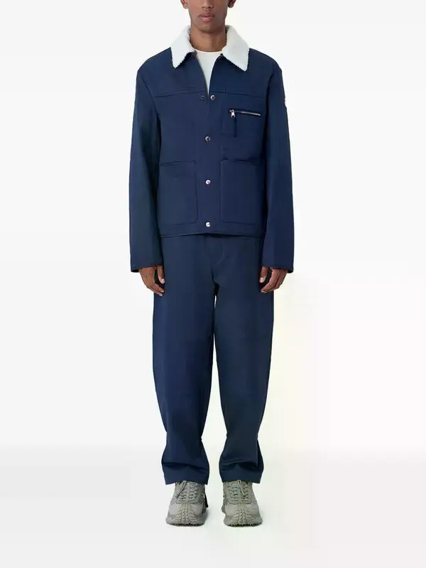 Moncler Logo-patch Shearling-collar Jacket
