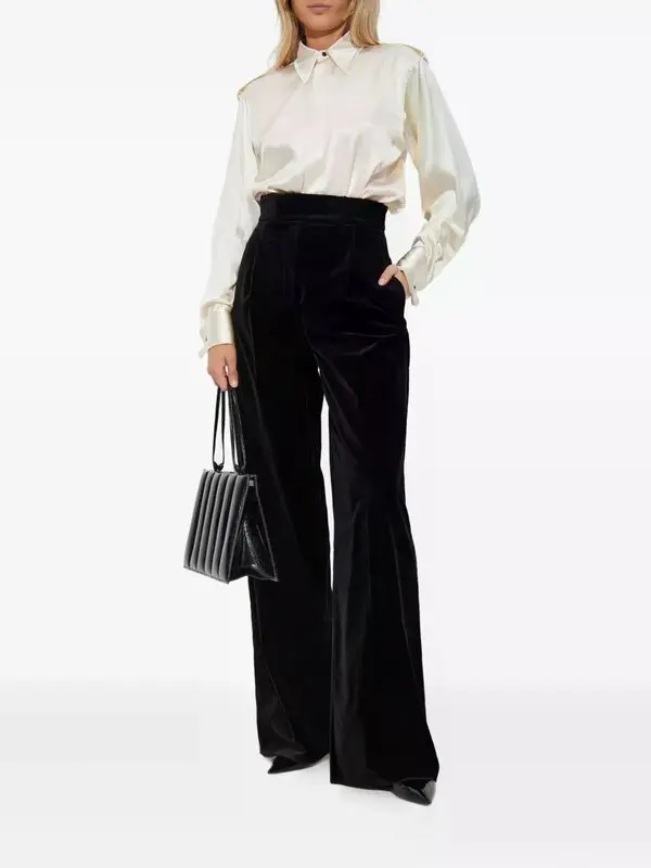 Max Mara Pleated Velvet Trousers