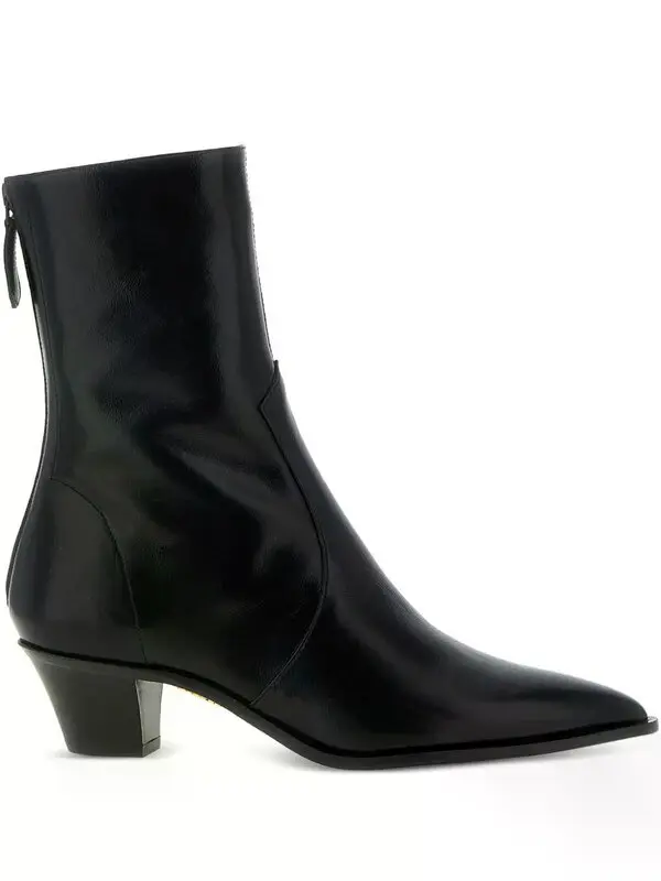 AQUAZZURA Pointed-toe Zip Boots - Black