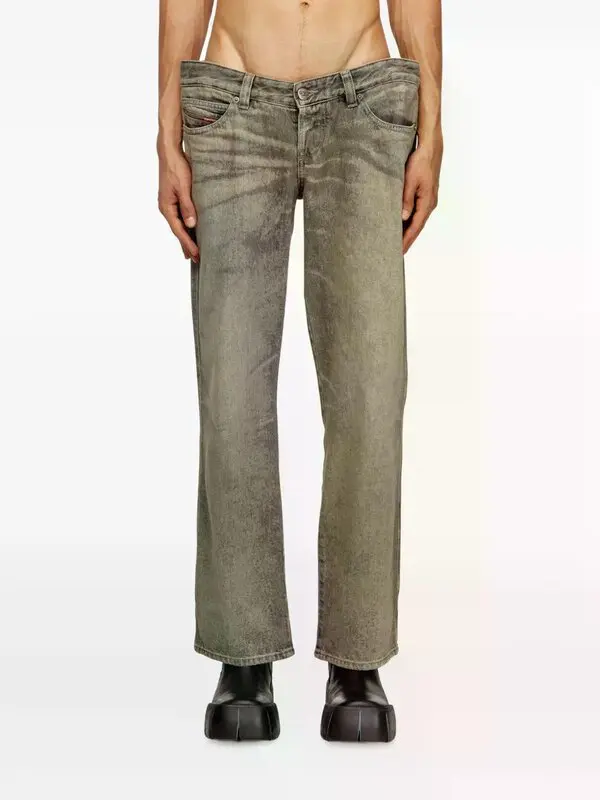 DIESEL Acid Wash Straight Leg Jeans