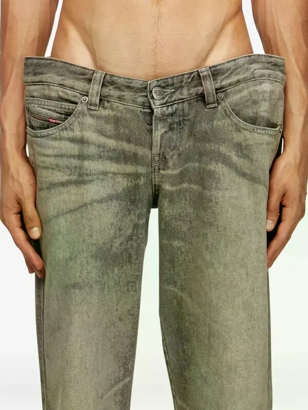 DIESEL Acid Wash Straight Leg Jeans