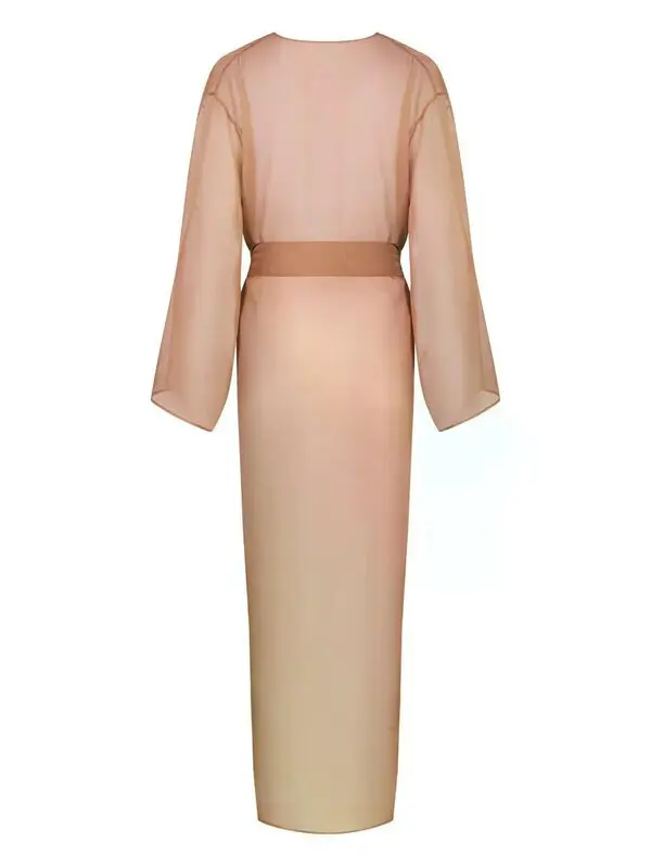 MAISON CLOSE Belted Sheer Robe