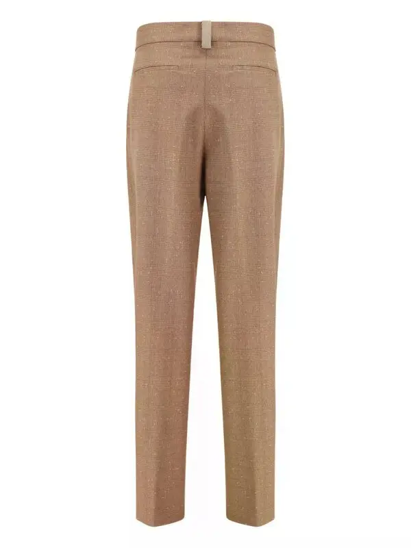 Fabiana Filippi Pleated Checkered Trousers