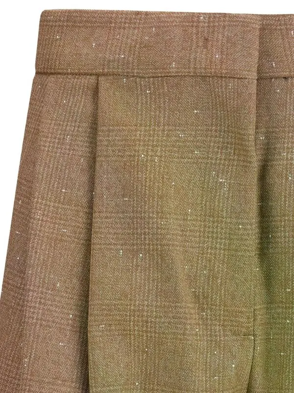 Fabiana Filippi Pleated Checkered Trousers