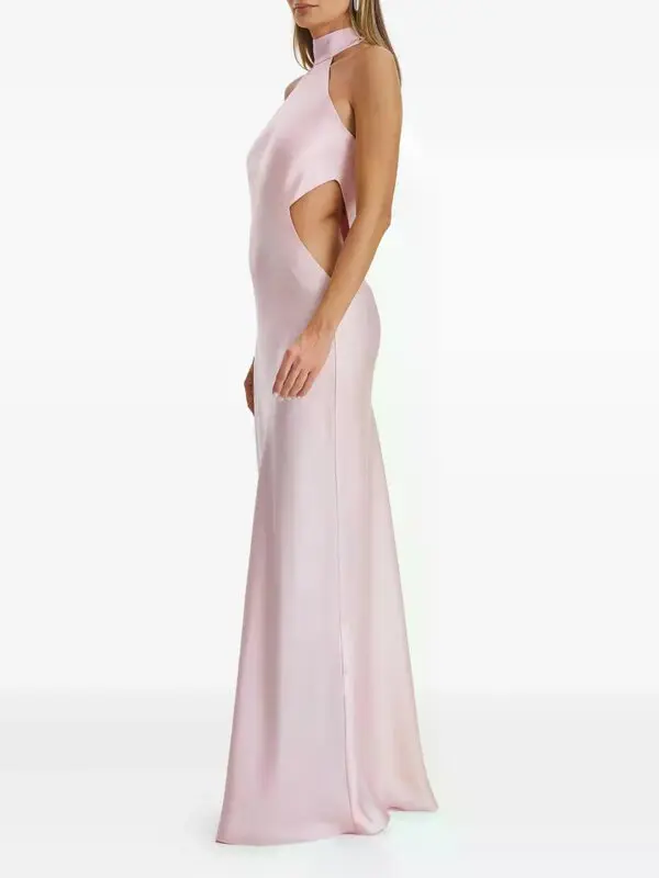 IL VOLO Amina High-neck Cut-out Dress - Pink