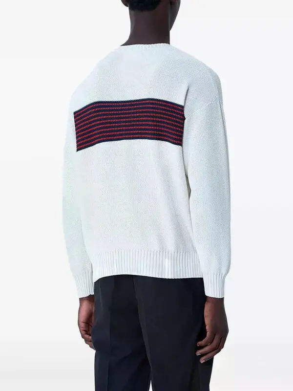 Visvim Striped-detail Crew-neck Jumper