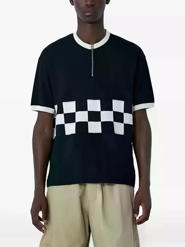 Visvim Checkerboard Panel Knitted T-shirt